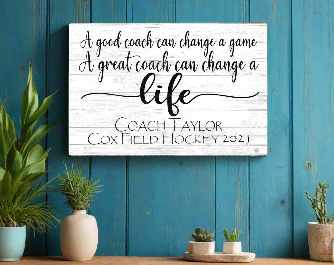 Personalized Coach Gift Plaque: Solid Wood Team Award - Etsy