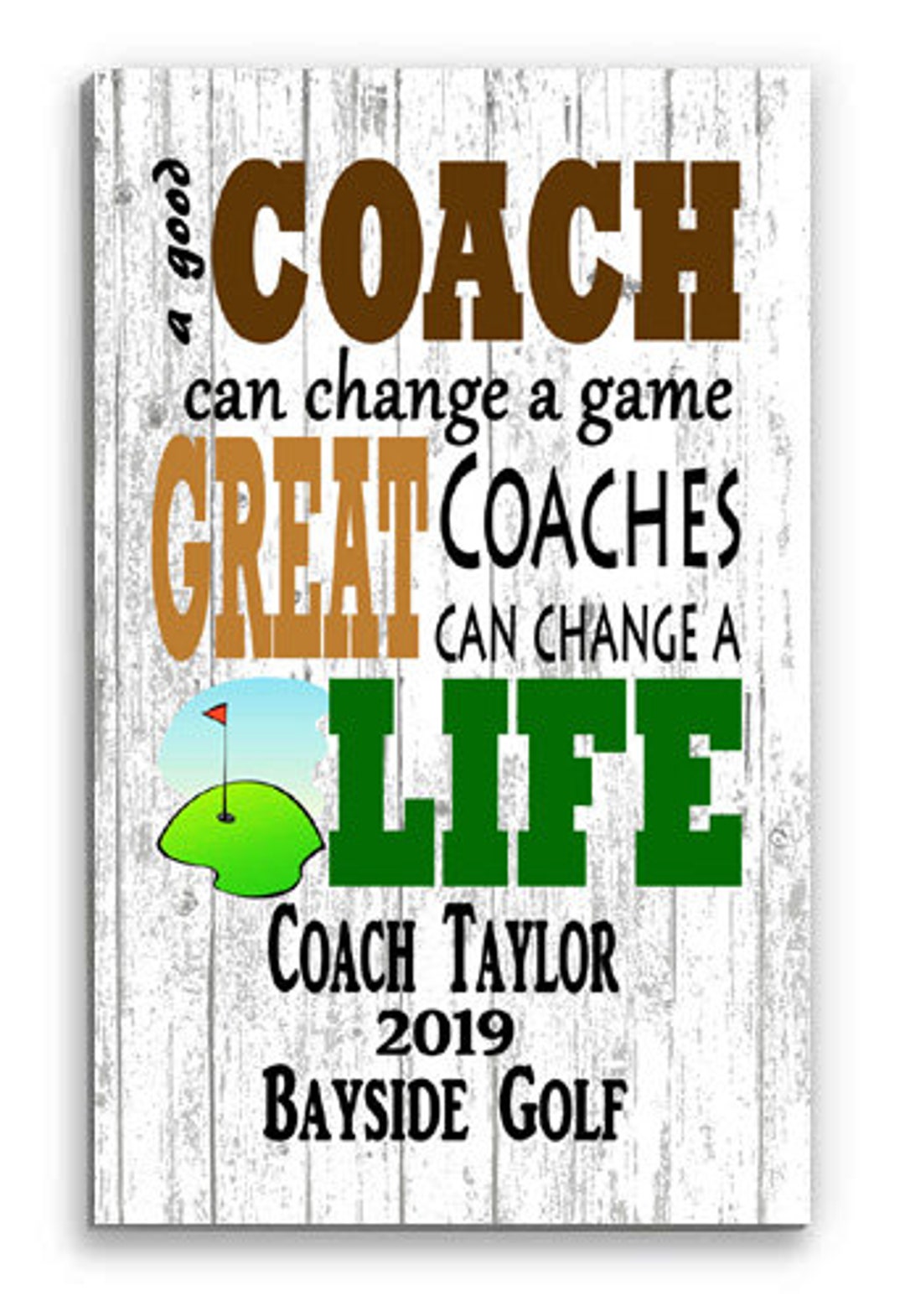 Personalized Golf Coach Gift CUSTOM Golf Coach's Sign Team - Etsy