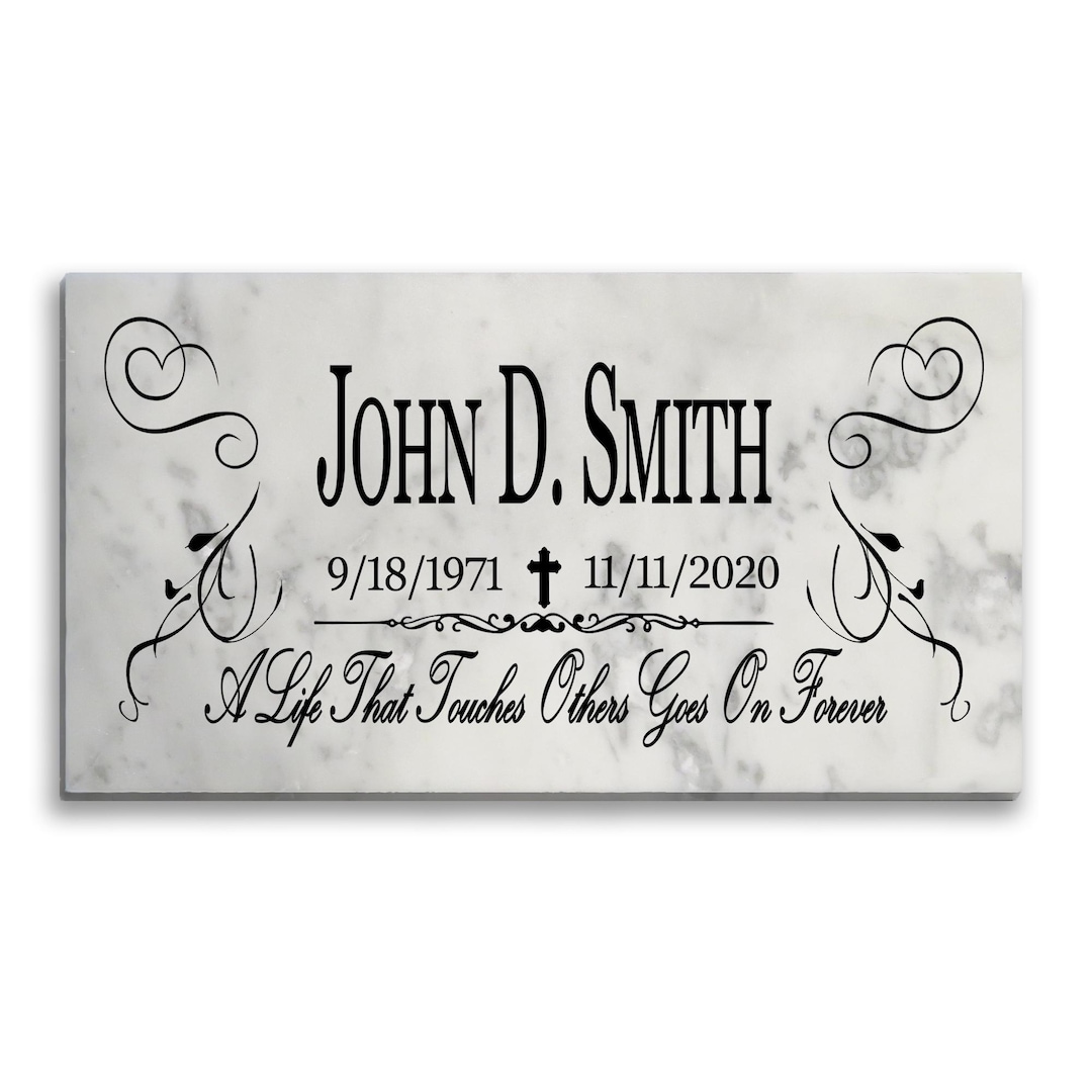 Personalized Marble Memorial Stone Plaque: Remembrance Gift - Etsy