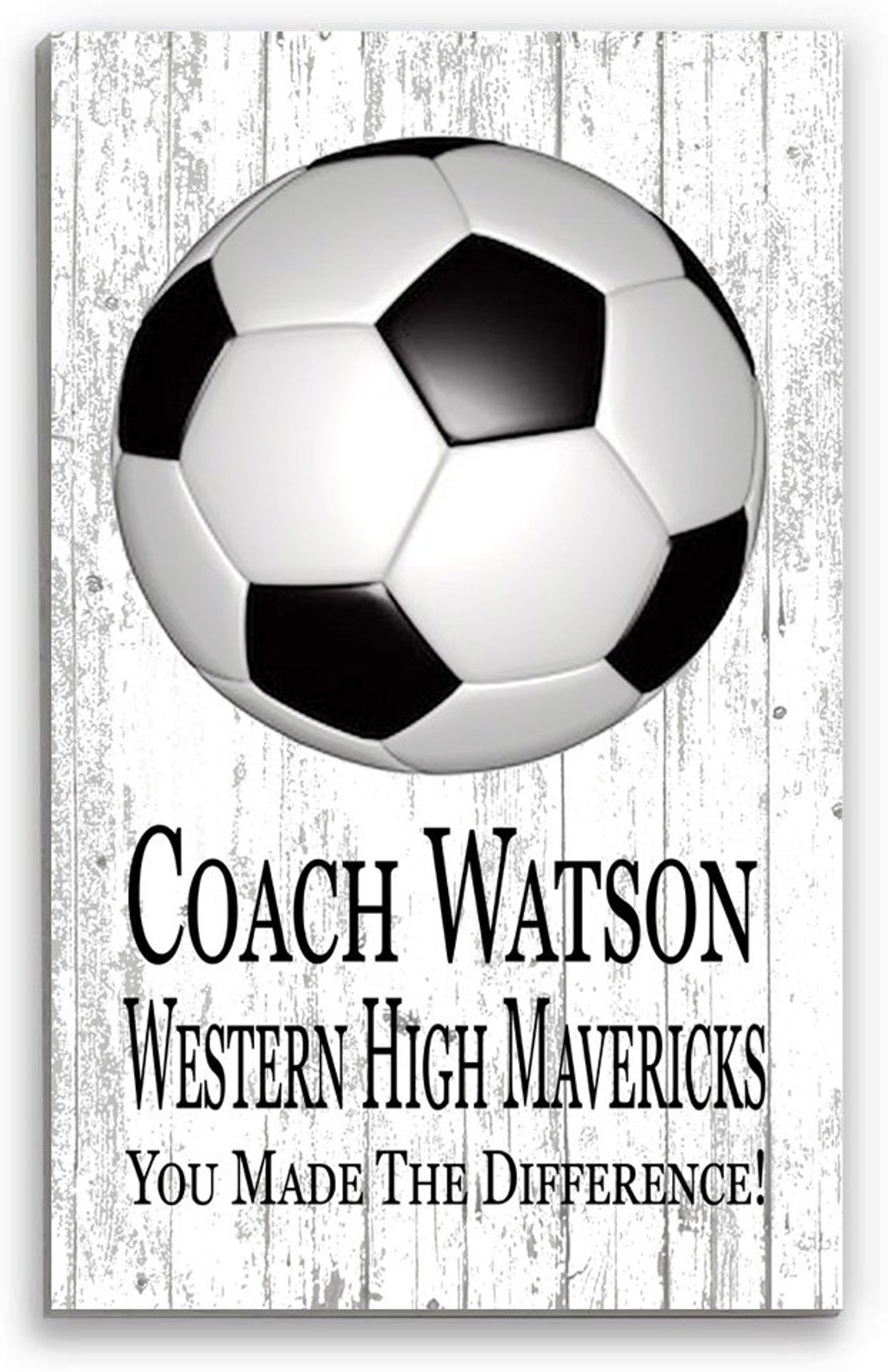 Personalized Soccer Coach Gift Plaque Custom Signable for Team - Etsy