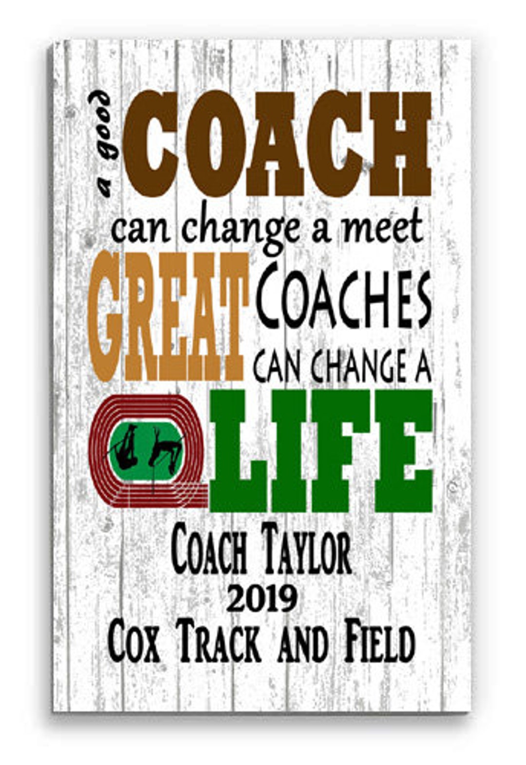 Personalized Track Coach Gift Plaque CUSTOM Track and Field - Etsy