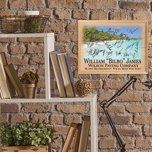 Custom Retirement Signable Gift PERSONALIZED Beach Theme - Etsy