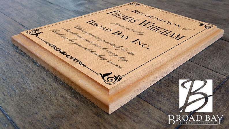 Professional Recognition Award Plaque Custom Appreciation Gift Sign for ...