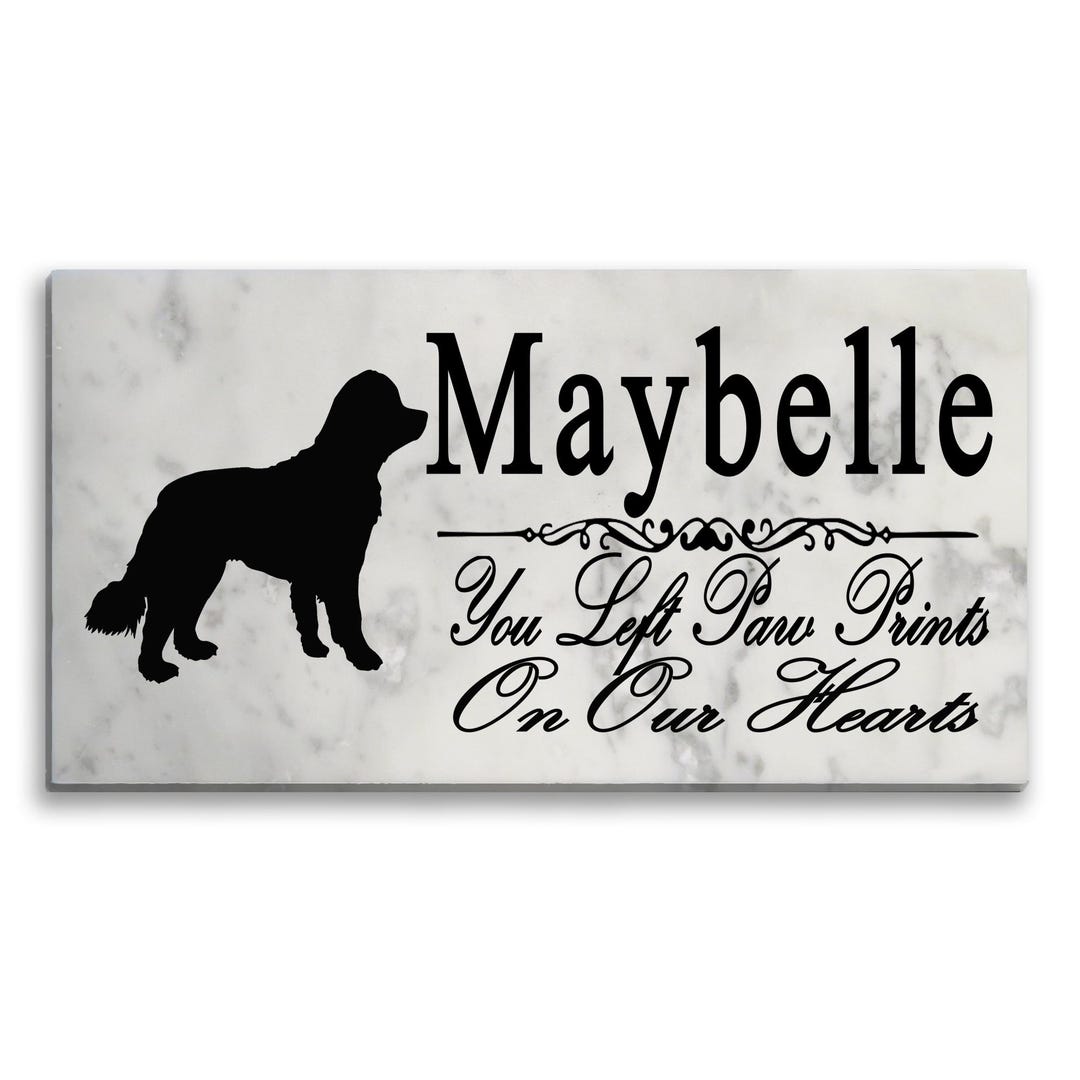 Newfoundland Dog Memorial Stone Plaque PERSONALIZED Dog Garden Marker ...