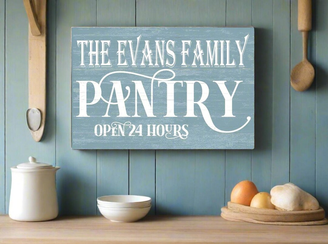 Custom Pantry Sign: Solid Wood Farmhouse Decor - Etsy