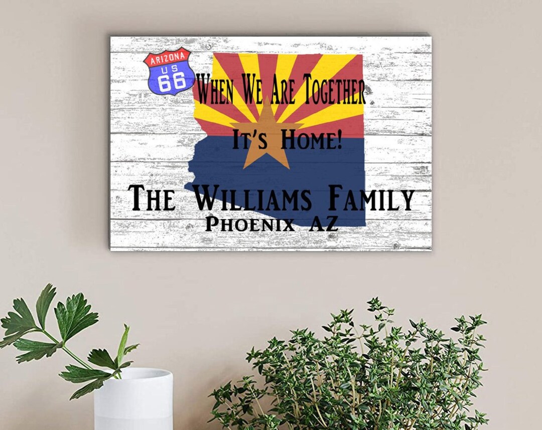 Personalized Arizona Family Home Sign With Name & Established Date New ...