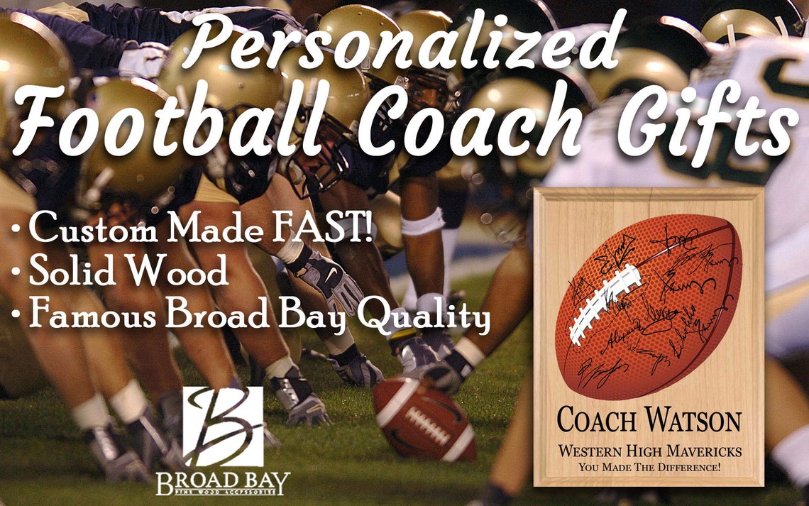 Football Coach Gift Personalized Signable Coach's Sign - Etsy