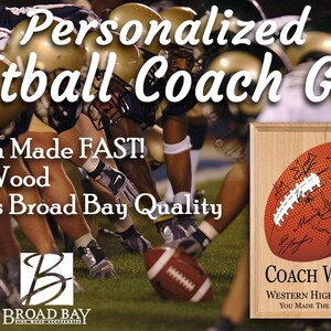 Football Coach Gift Personalized Signable Coach's Sign Team ...