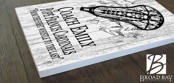 Personalized Lacrosse Coach Gift CUSTOM Signable Coach's - Etsy