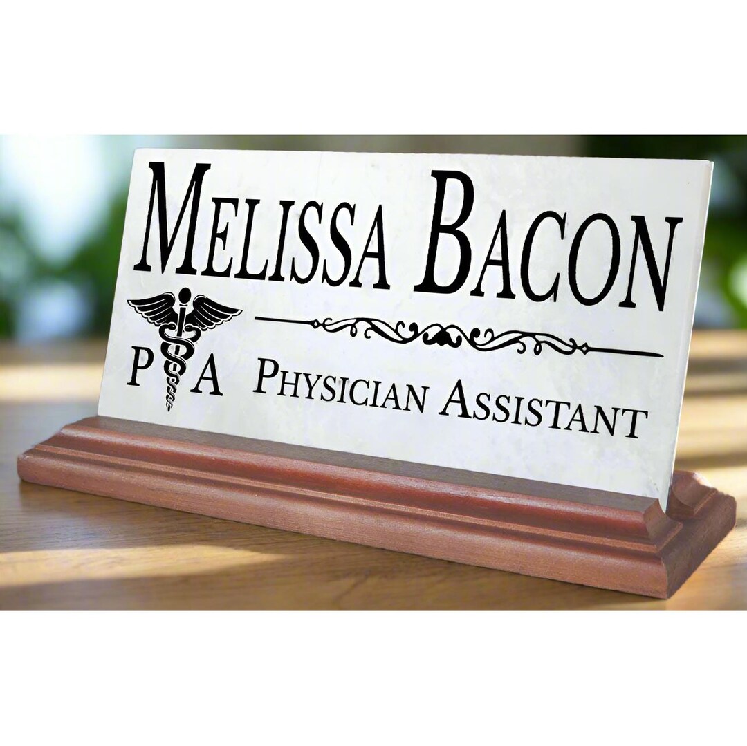 Physician Assistant Desk Name Plate Gift Custom Personalized Office ...