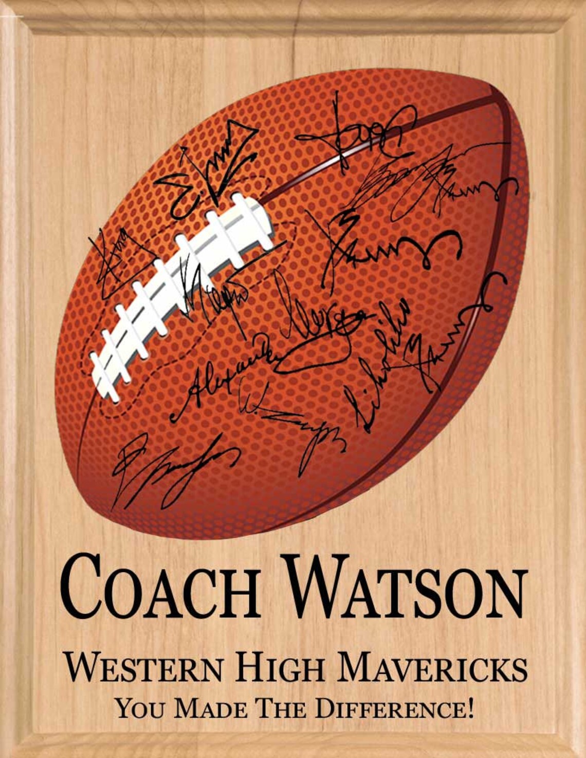 Football Coach Gift Personalized Signable Coach's Sign | Etsy