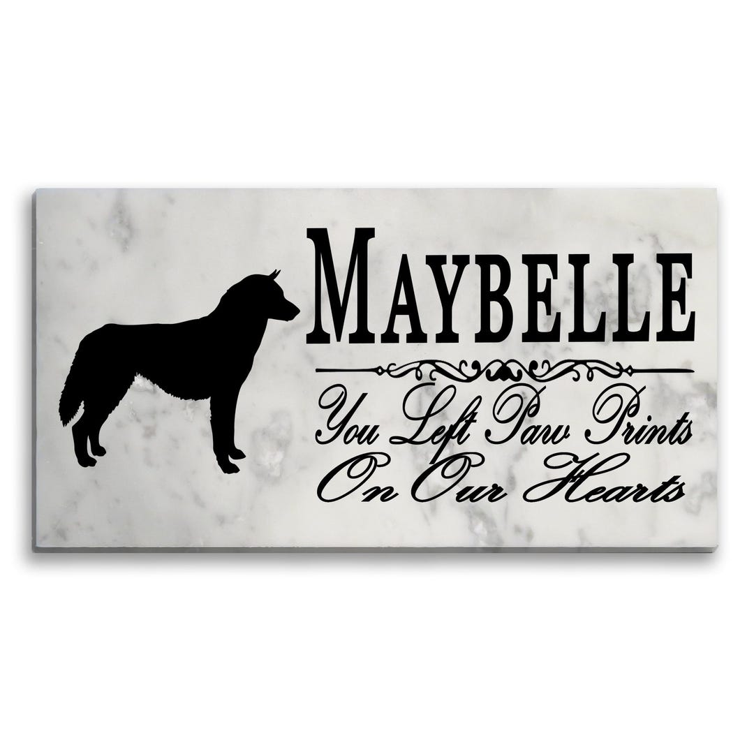 Siberian Husky Memorial Stone Plaque PERSONALIZED Dog Garden Marker ...