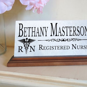 Registered Nurse Desk Name Plate Gift Custom Personalized Nameplate for ...
