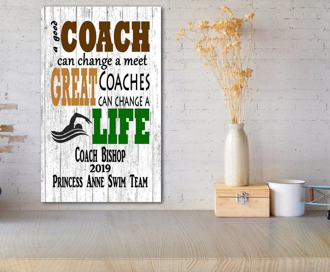 Personalized Swim Coach Gift Plaque: Team Appreciation Award - Etsy