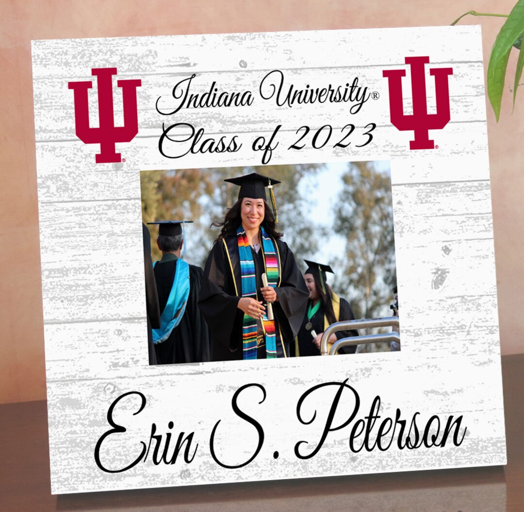 Indiana University Frame With Printed Photo IU Graduation Class Frame ...