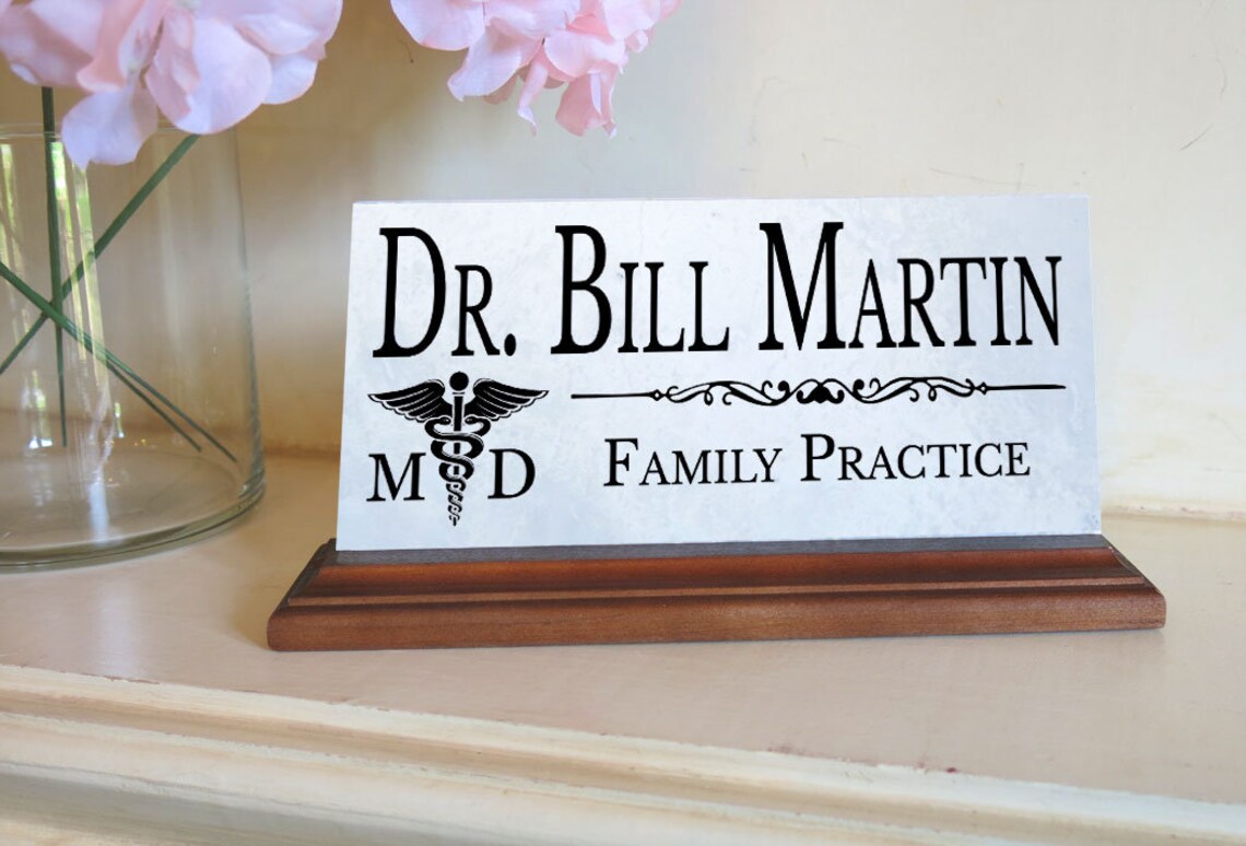 Medical Doctor Desk Name Plate Gift Custom Personalized Office - Etsy