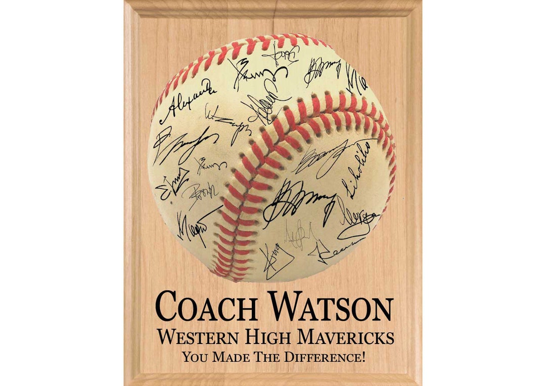 Baseball Coach Gift Custom Personalized Signable Baseball Coach's ...