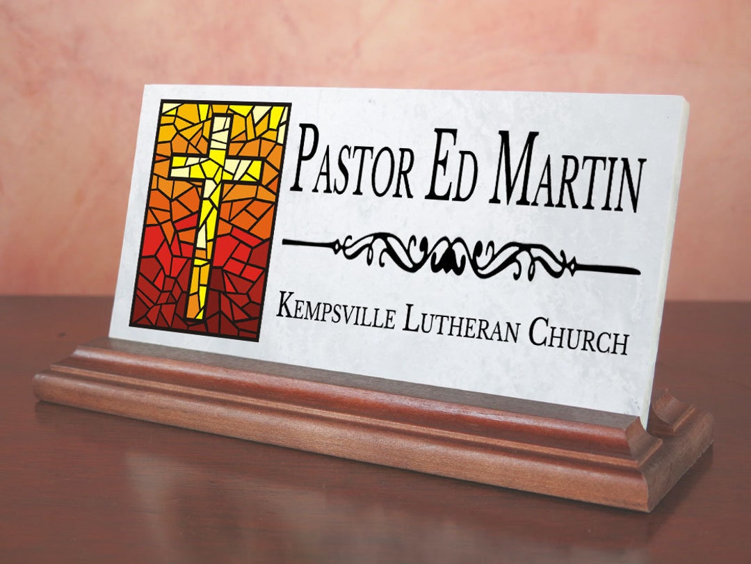 Pastor Desk Name Plate Gift Custom Personalized Office - Etsy