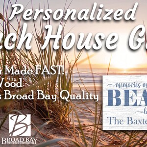 Custom Beach House Sign Memories Made at the Beach Last Forever ...