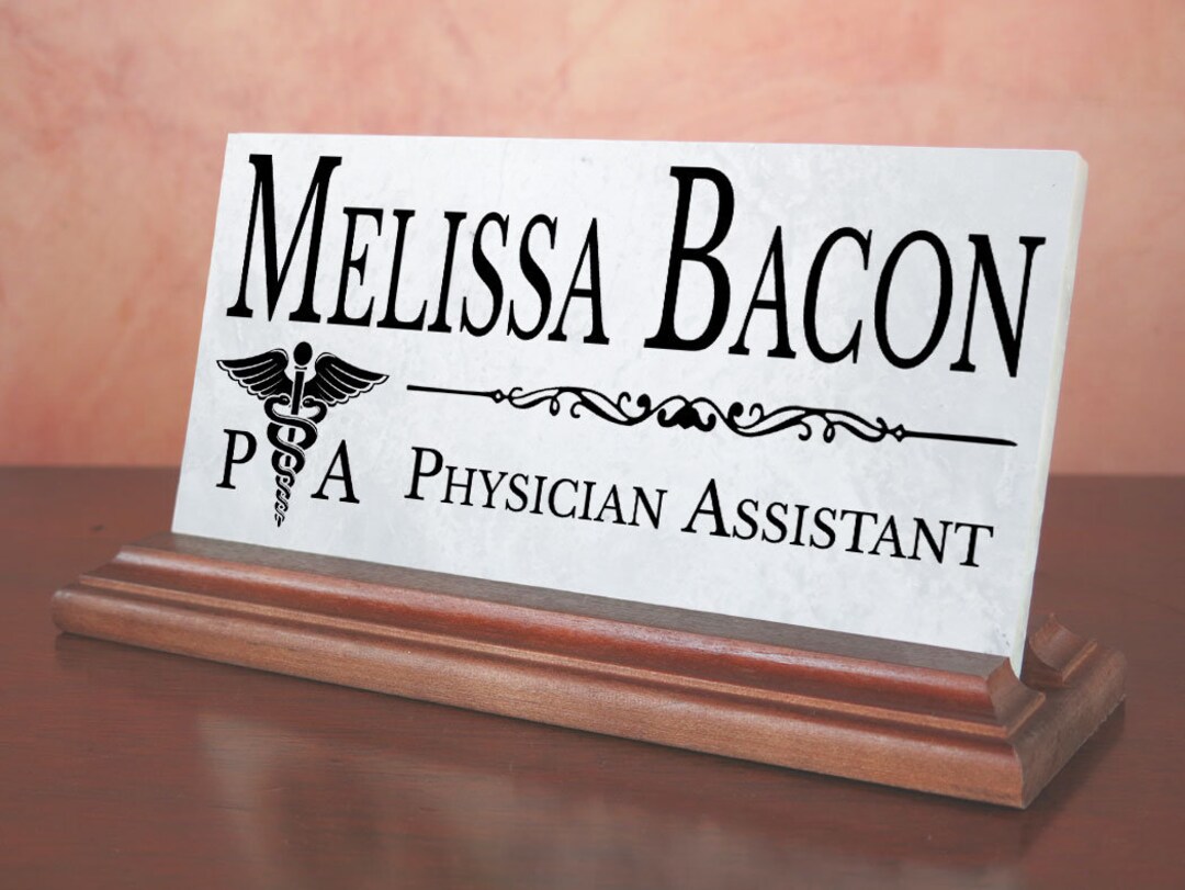 Physician Assistant Desk Name Plate Gift Custom Personalized Office ...