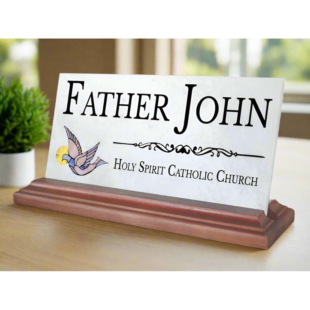 Pastor Desk Name Plate Gift Custom Personalized Office Nameplate -- for ...