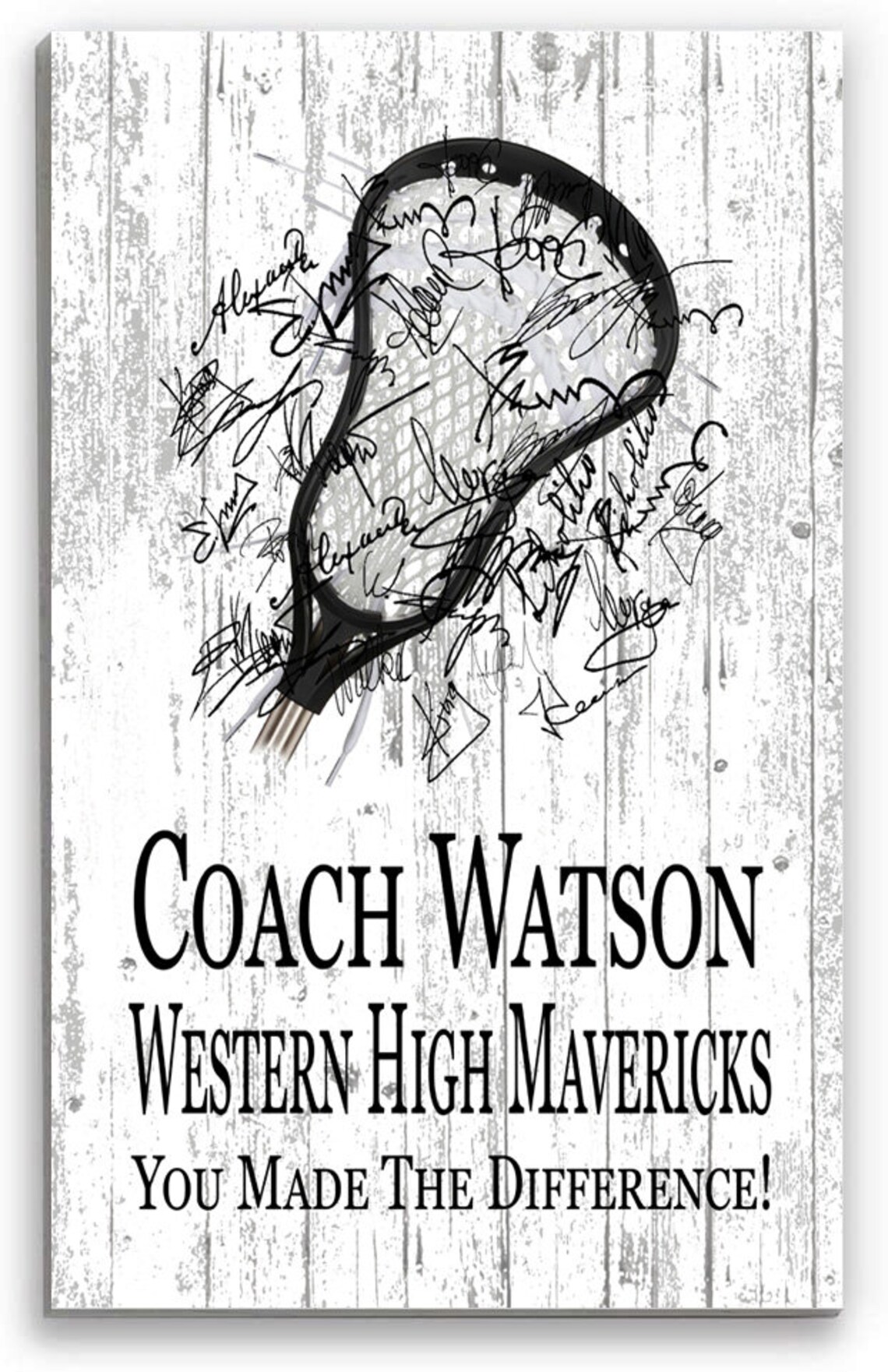 Personalized Lacrosse Coach Gift CUSTOM Signable Coach's - Etsy