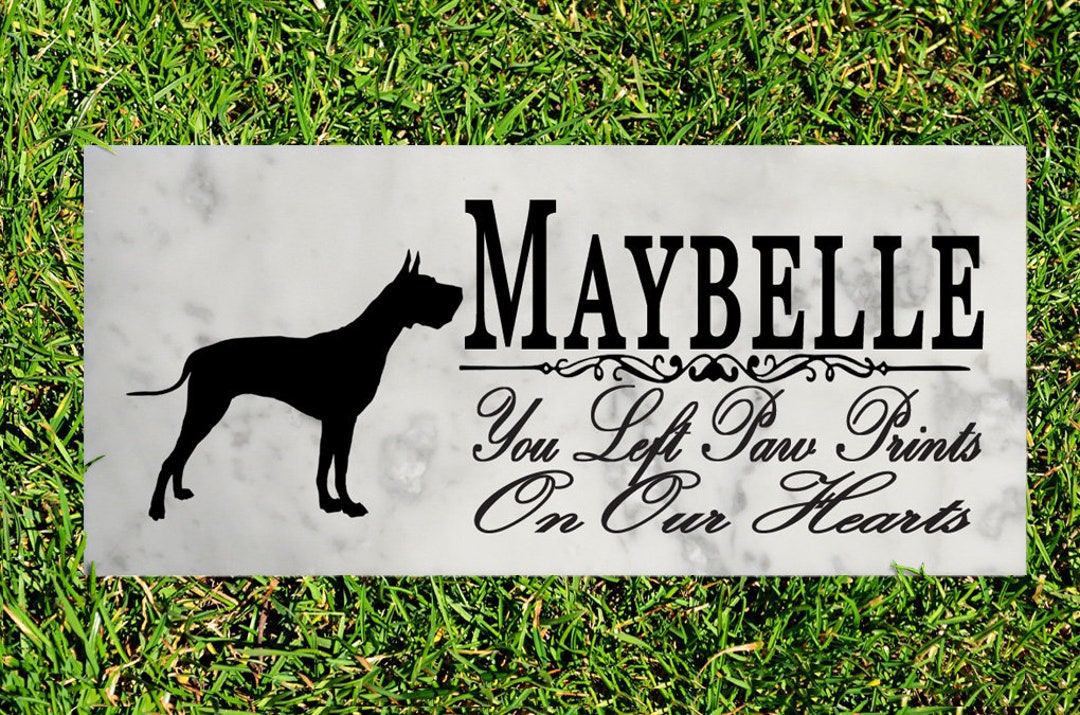 Great Dane Memorial Stone PERSONALIZED Dog Garden Marker Pierre tombale ...