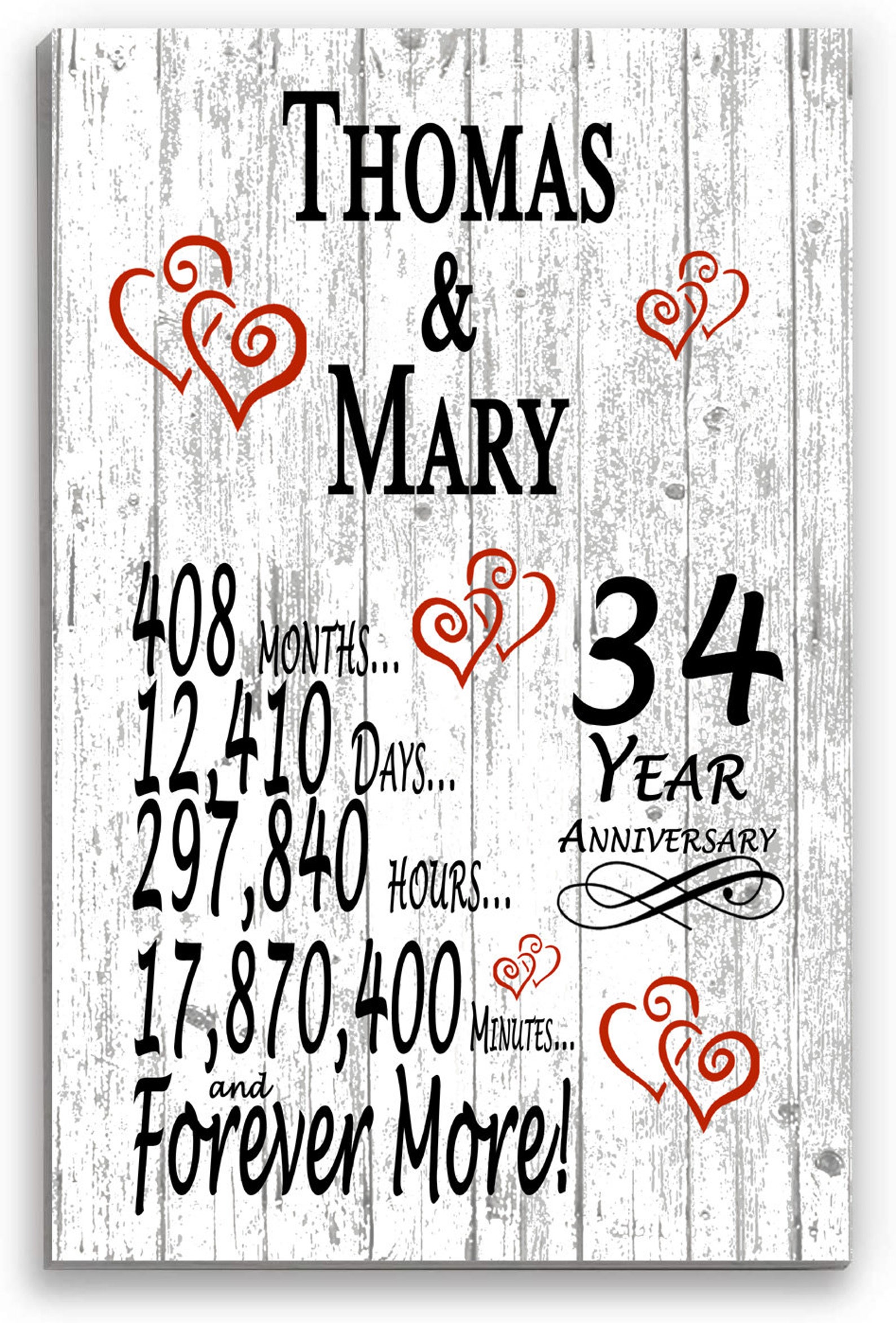 Personalized Rustic Anniversary Sign Wedding Anniversary | Etsy