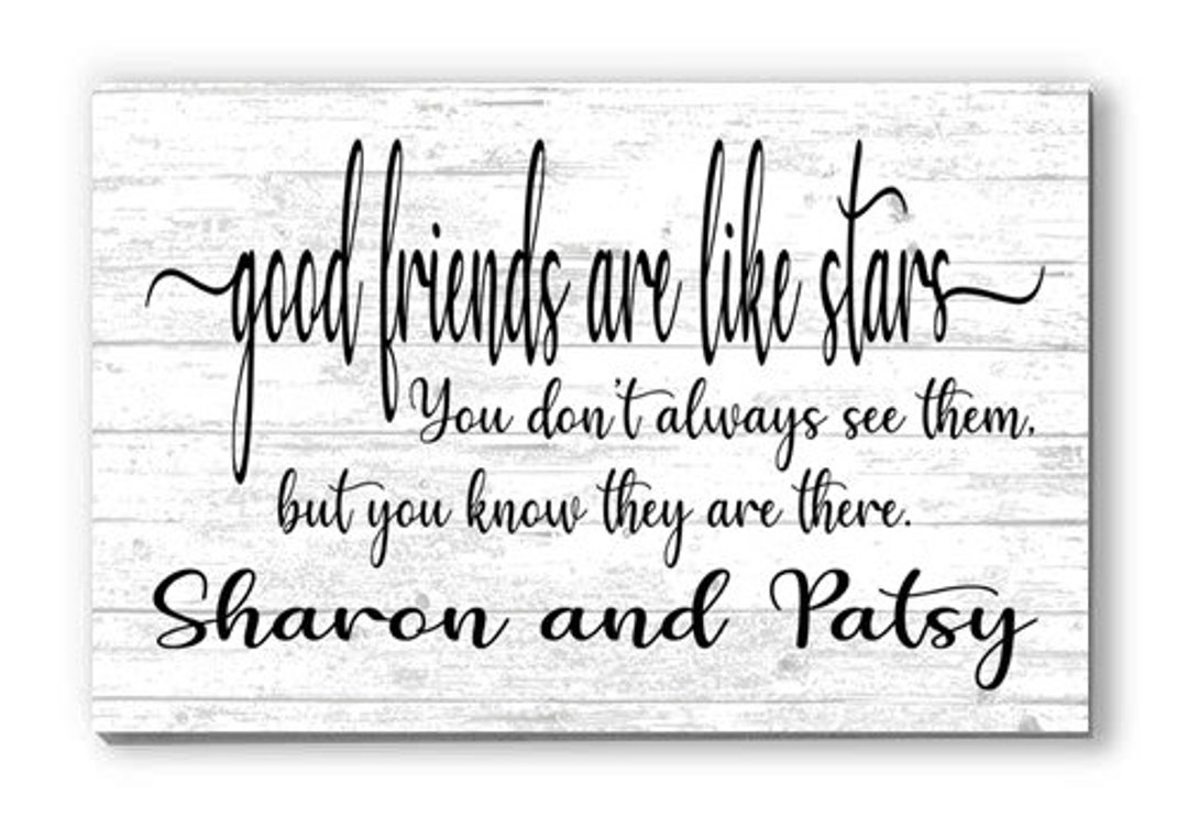 Personalized Good Friend Wood Sign: Rustic Farmhouse Decor - Etsy