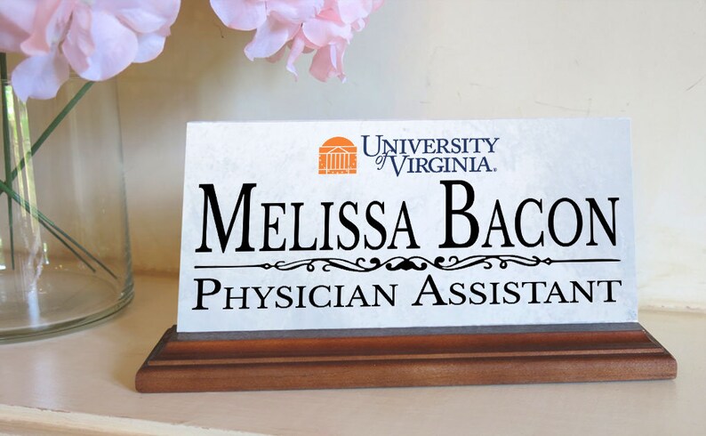 UVA Nameplate for Desk or Shelf for University of Virginia Alumni, or ...