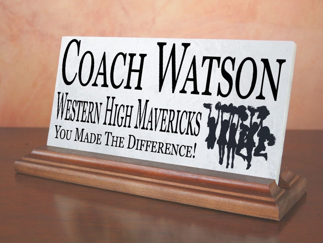 Cheer Coach Gift Plaque Custom Team Appreciation Award for Great ...