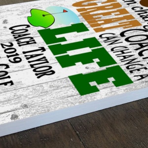 Personalized Golf Coach Gift CUSTOM Golf Coach's Plaque - Solid Wood ...