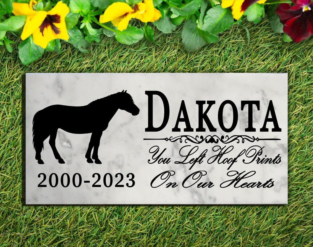 Pony Memorial Stone CUSTOM Garden Marker Headstone Grave Marker for ...