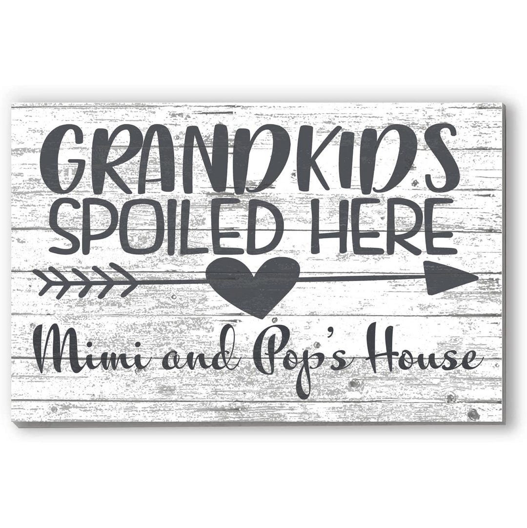 Grandkids Spoiled Here Sign With Kid's Names Custom SOLID WOOD ...