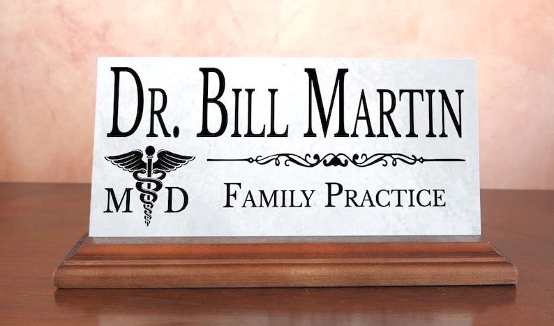 Medical Doctor Desk Name Plate Gift Custom Personalized Office - Etsy