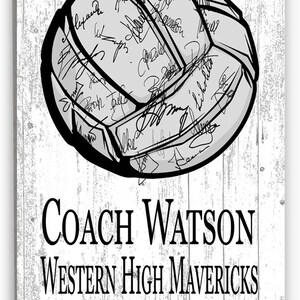 Personalized Volleyball Coach Gift: Signable Team Appreciation Plaque ...