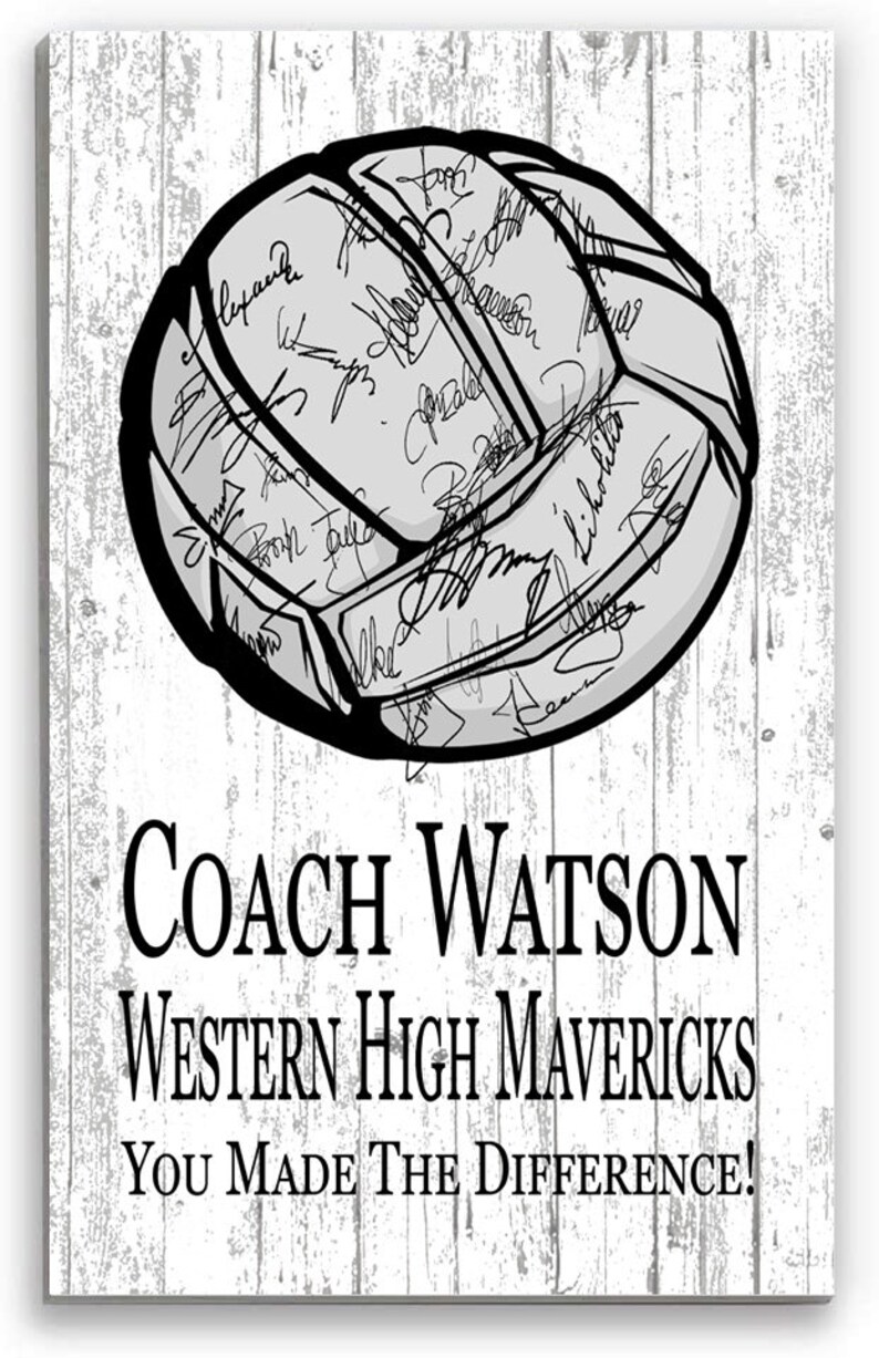 Personalized Volleyball Coach Gift CUSTOM Signable Coach's - Etsy
