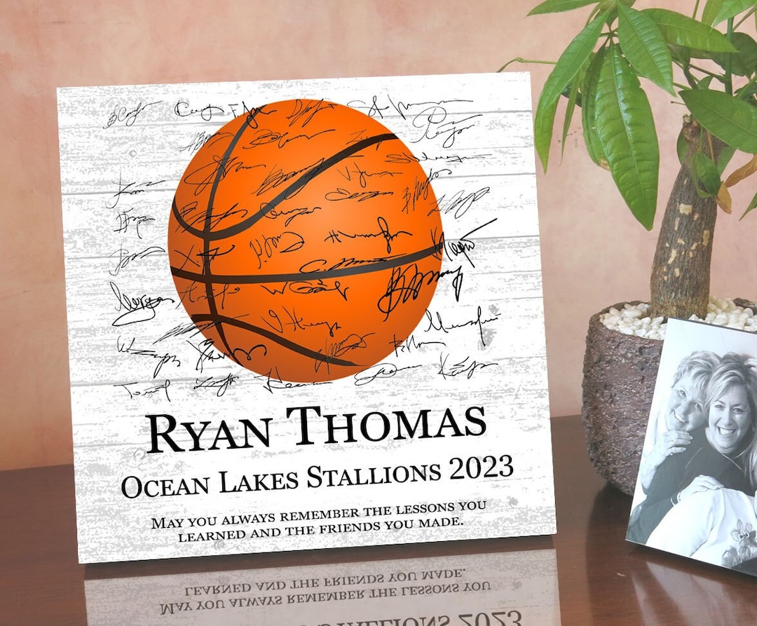 Signable Custom Basketball Player Plaque Personalized Senior Season End ...