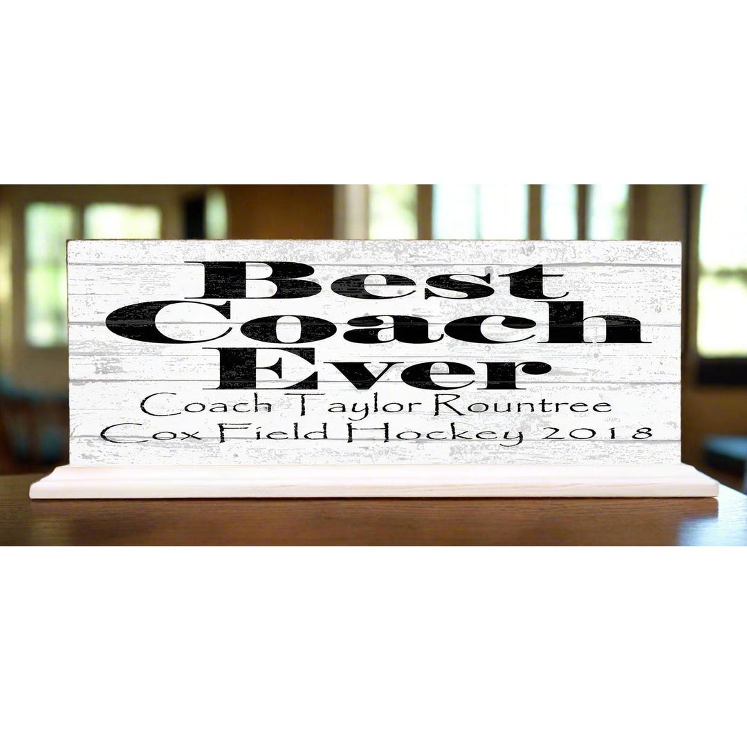 Personalized Best Coach Gift Sign Plaque for Any Sport Customized With ...