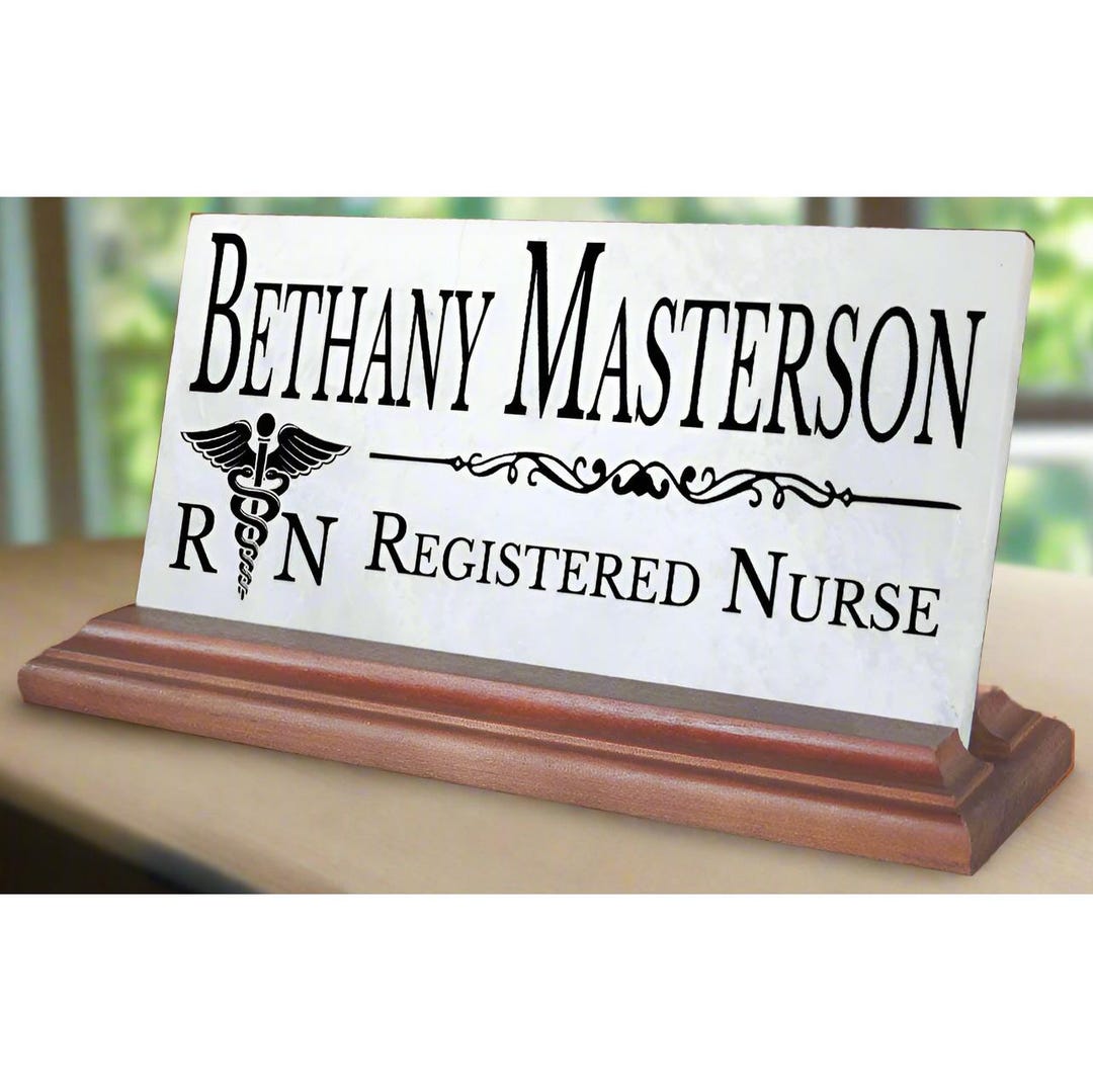 Registered Nurse Desk Name Plate Gift Custom Personalized Nameplate for ...