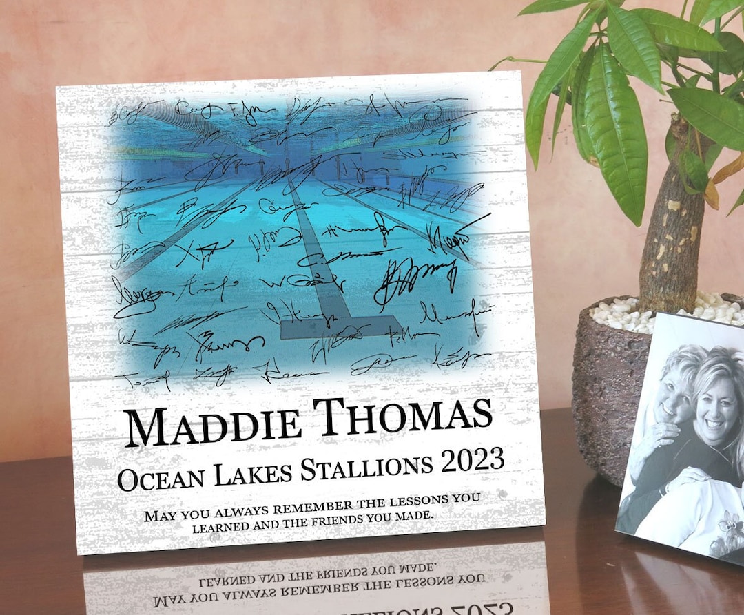 Swim Team Senior Season Gift Plaque or Swimmer Recognition Award -10 ...