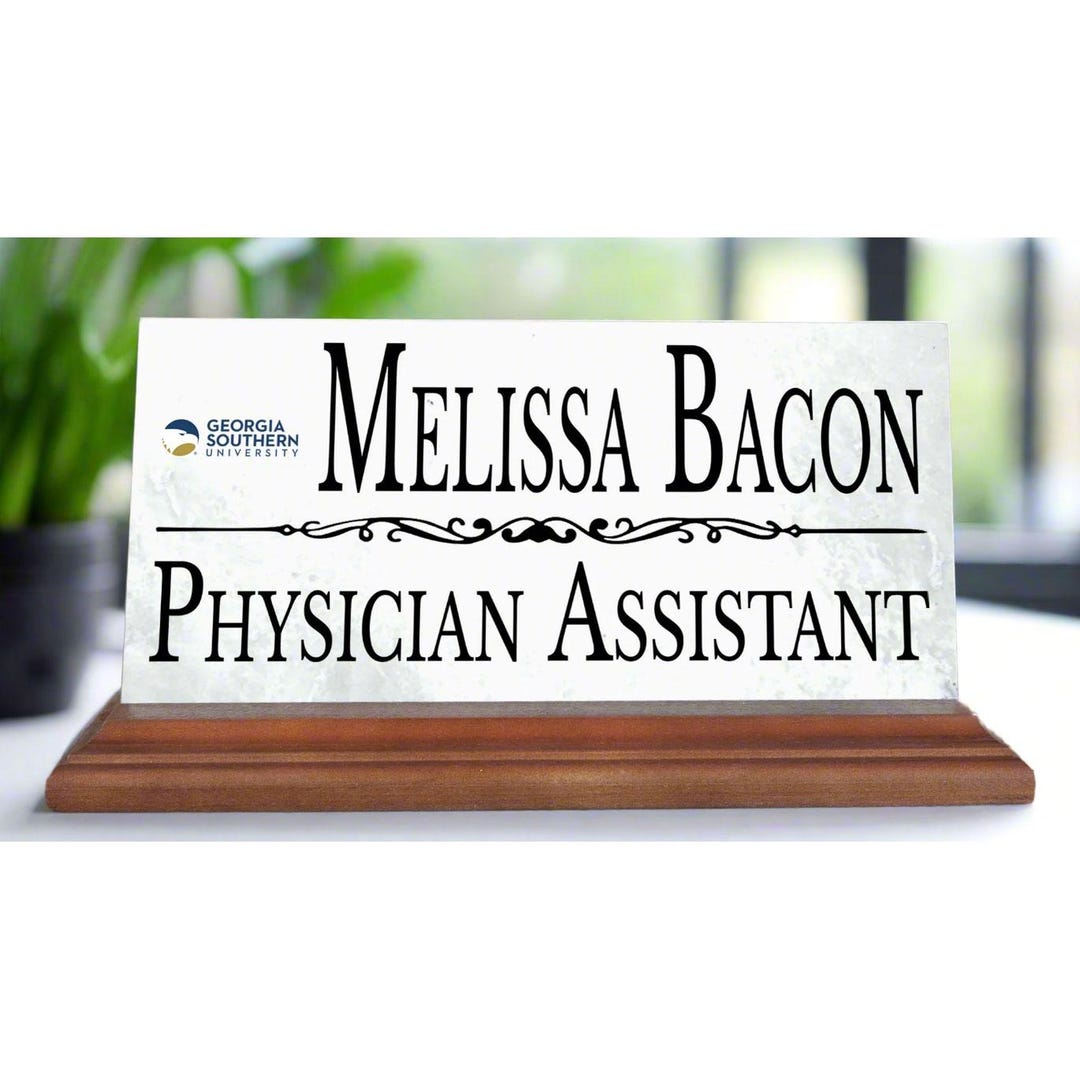 Georgia Southern Marble Desk Nameplate, Alumni Graduation Gift - Etsy