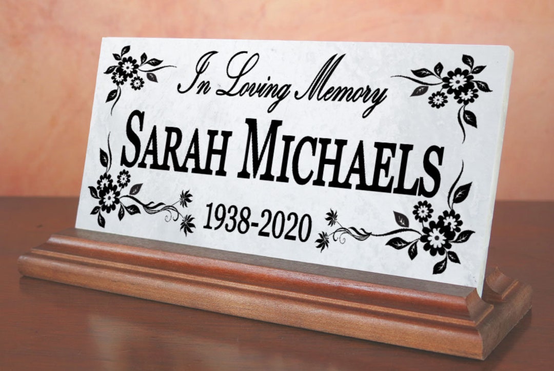In Loving Memory Memorial Stone Plaque SAME DAY Ship for Shelf or ...