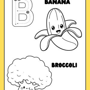 Fruits and Vegetables A to Z Coloring Book – Alphabet Tracing ...