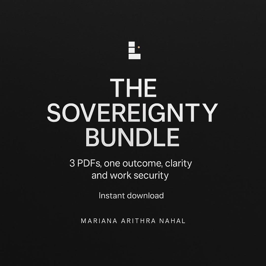THE SOVEREIGNTY BUNDLE, 3 Pdfs, One Outcome, Clarity and Work Security ...