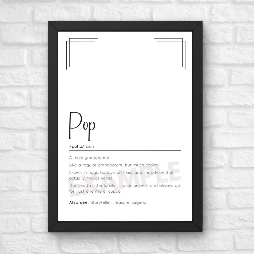 Pop Dictionary-style Definition Word Art Printable - Etsy