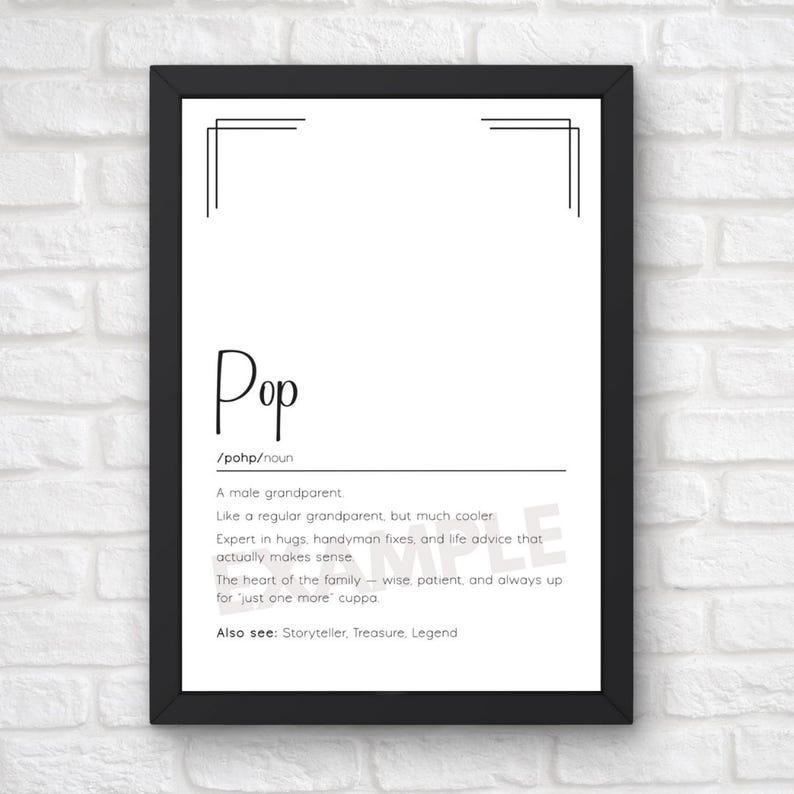 Pop Dictionary-style Definition Word Art Printable - Etsy Australia