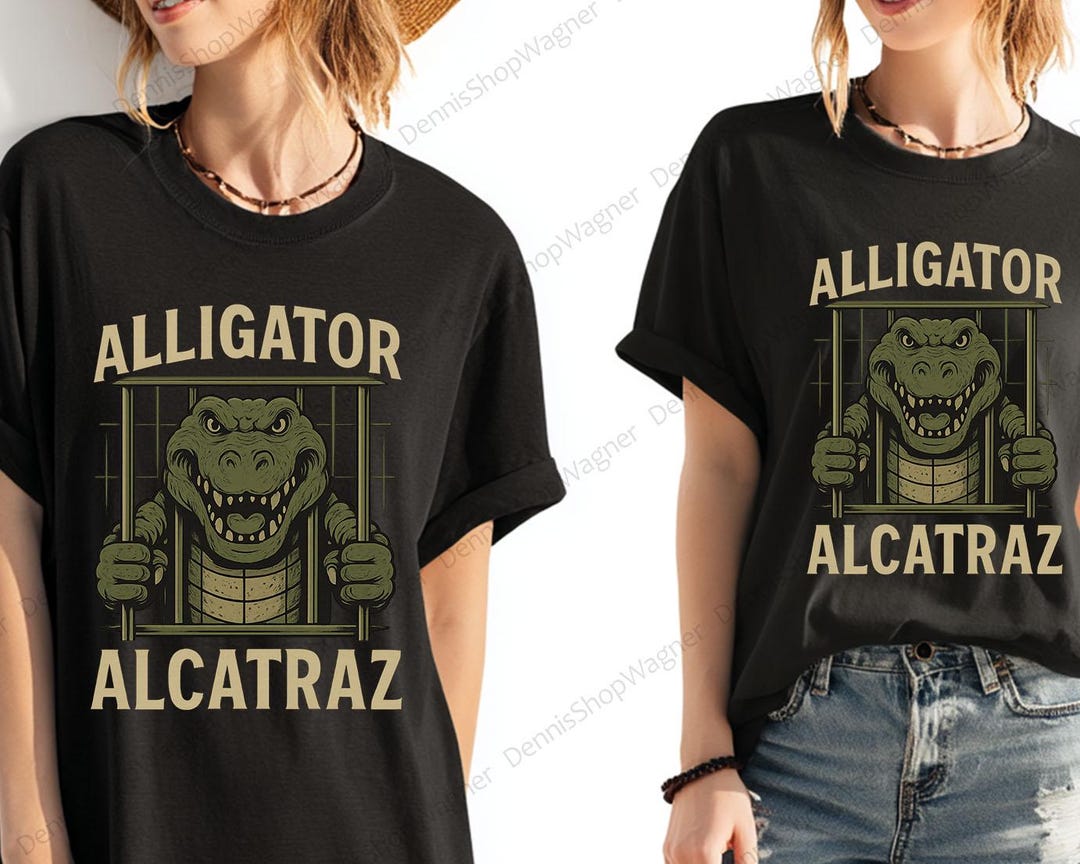Alligator Alcatraz Jail PNG – Funny Gator Behind Bars Vector for T ...