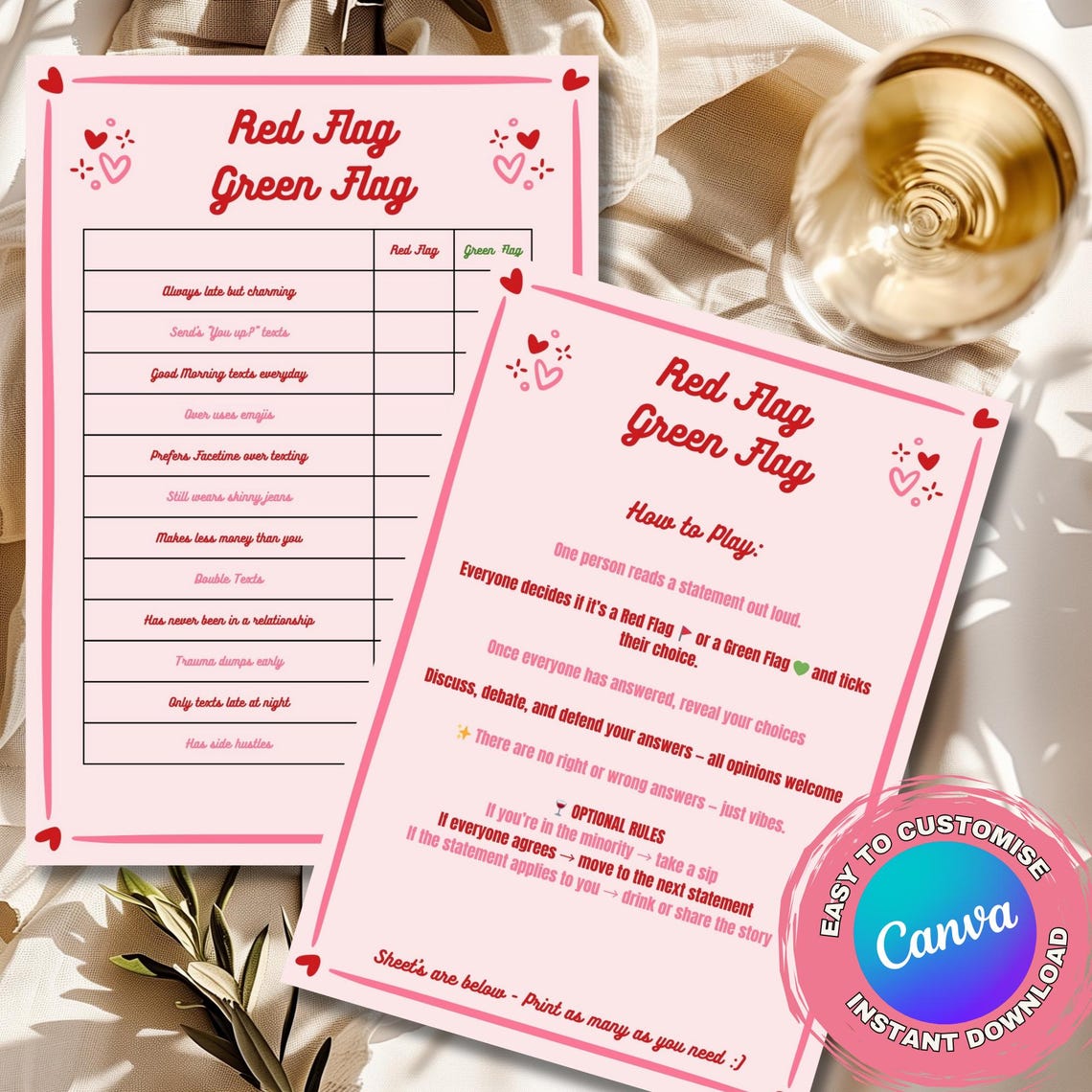 Galentines Day Party Bundle, Girls Night Printable Games, Digital ...