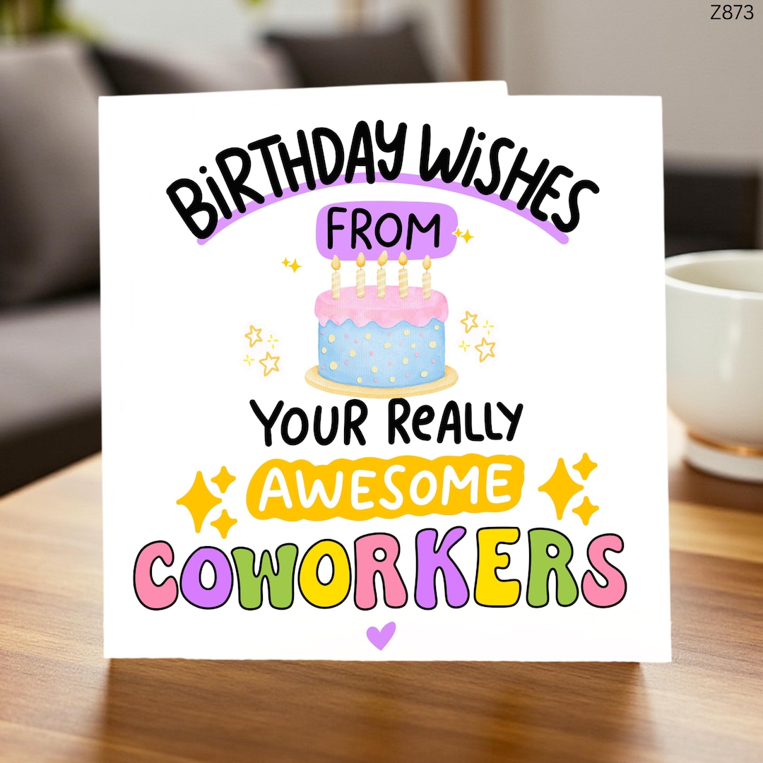 Funny Coworker Birthday Card, Birthday Wishes From Your Awesome ...